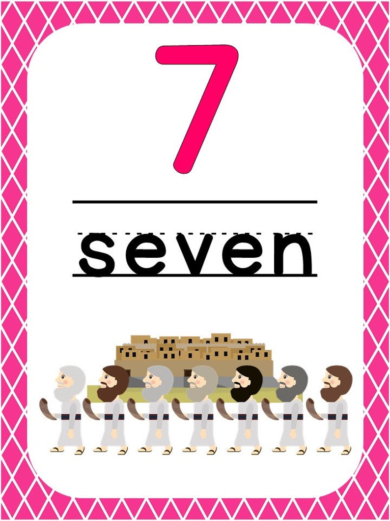 20 Printable Bible Number Posters. Preschool-kindergarten - Etsy Hong Kong