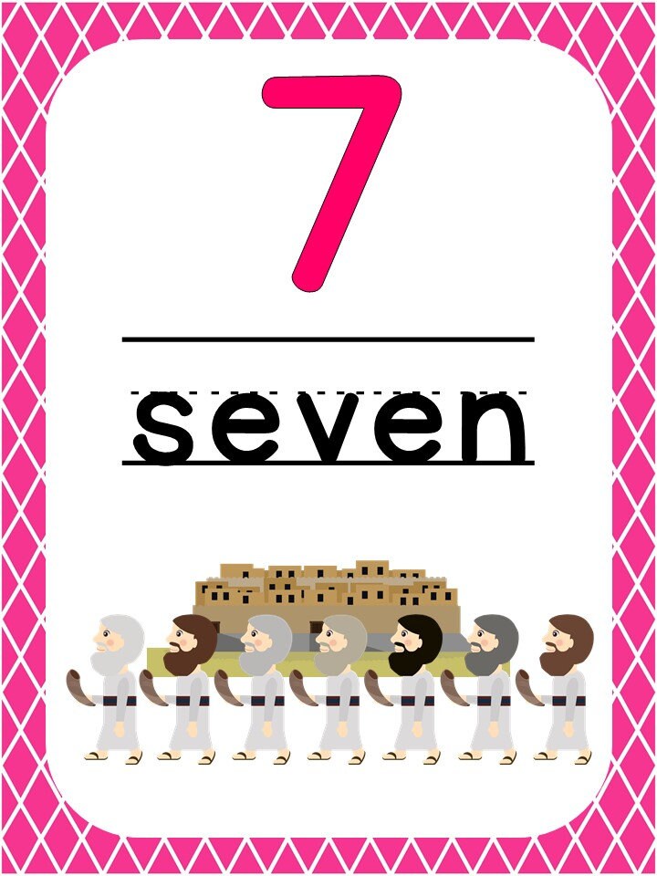 20 Printable Bible Number Posters. Preschool-kindergarten | Etsy