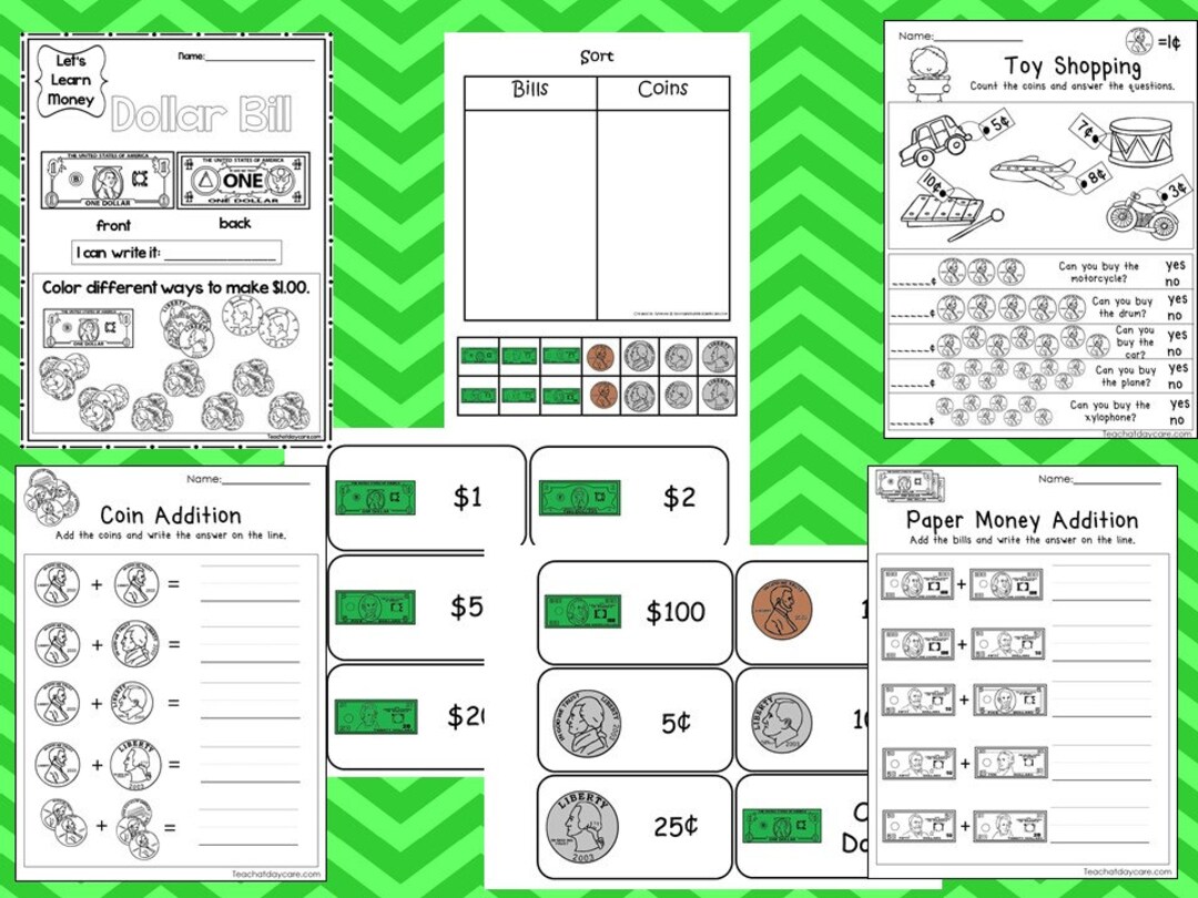 Money Curriculum Download. Preschool-1st Grade Activities, Flashcards ...