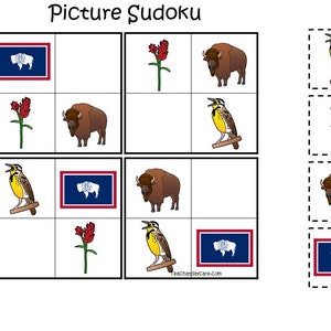 30 Wyoming State Symbols Themed Learning Games Download. ZIP File ...