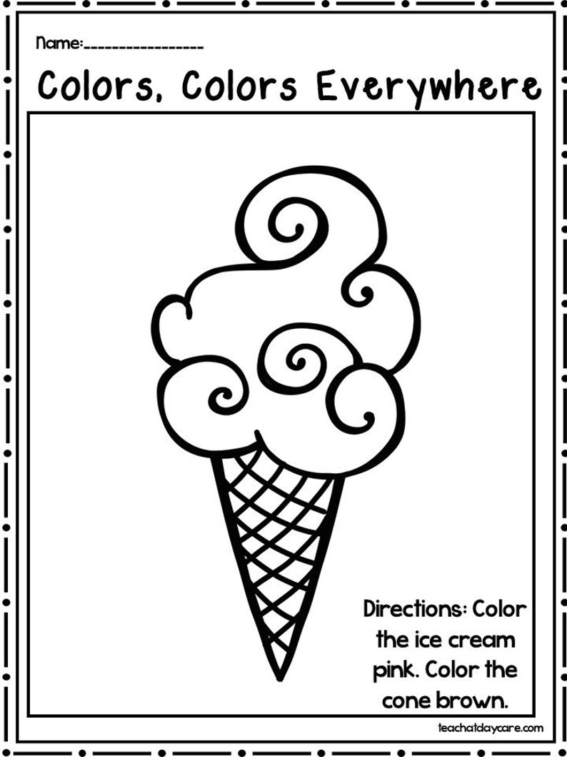 21 Color by Reading Directions Worksheets. Preschool and - Etsy