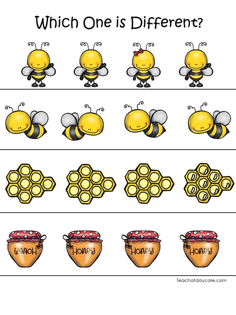 30 Honey Bee Preschool Learning Games Download. Games and - Etsy