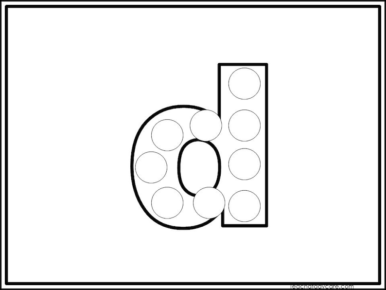 26 Printable Alphabet Lowercase Do-a-dots Worksheets. Preschool-kdg ...