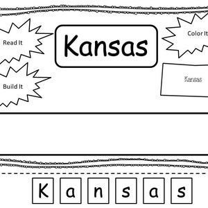 All 50 States Read It, Build It, Color It Learn the States Preschool ...