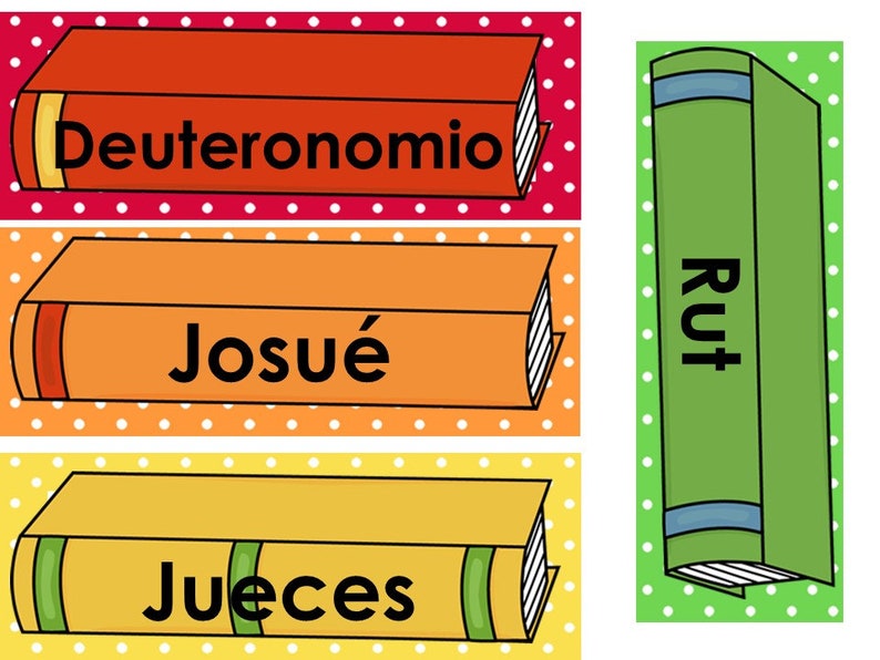 Printable Spanish Bible Book of the Week Classroom Bulletin Board Set ...
