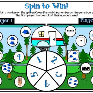 10 Printable Camping Themed Kindergarten Math Center Games and ...
