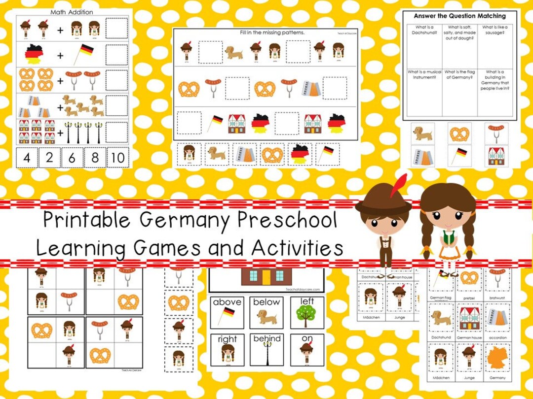 30 Printable Germany Preschool Learning Games Download. Games and ...