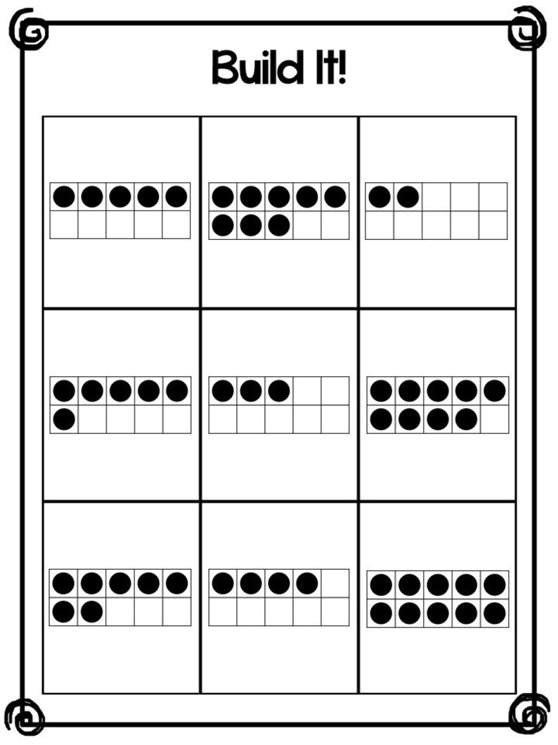 9 Printable Build It Numbers Work Mats. Preschool-kindergarten | Etsy ...