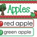 Apples Single Week Themed Word Wall Set. Classroom Bulletin - Etsy