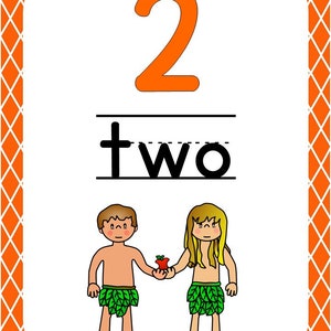20 Printable Bible Number Posters. Preschool-kindergarten Numbers and ...