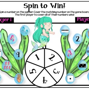 10 Printable Mermaids Themed Kindergarten Math Center Games and ...