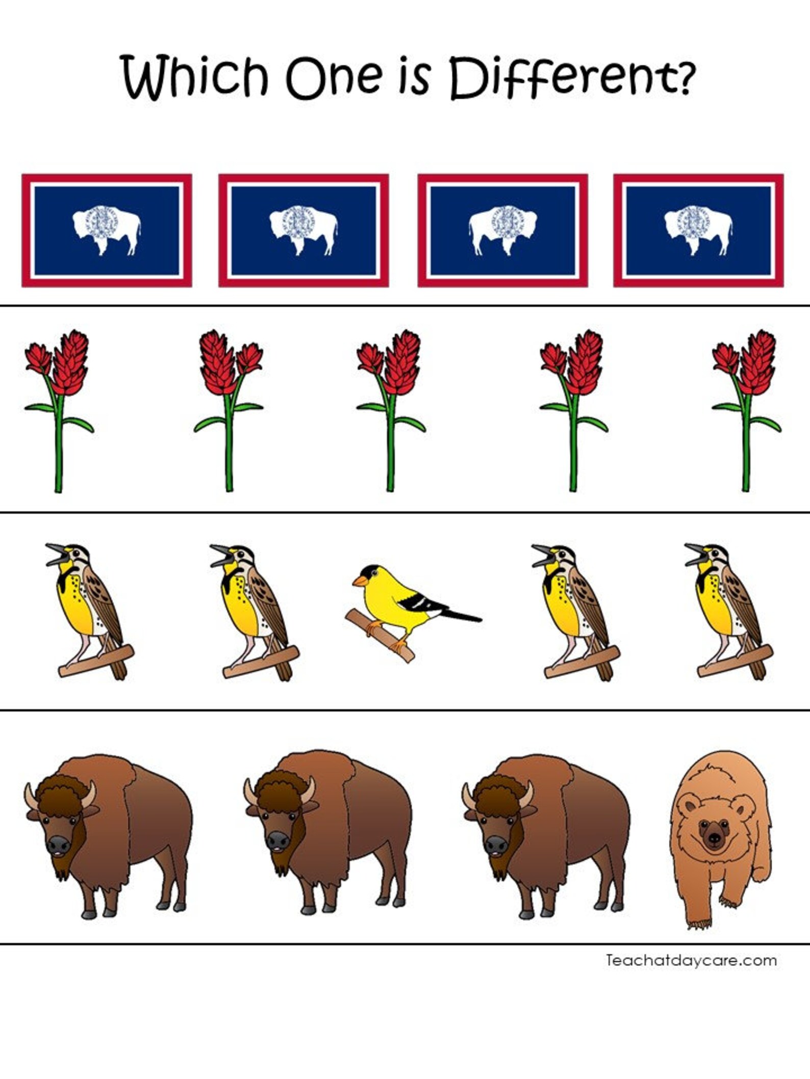 30 Wyoming State Symbols Themed Learning Games Download. ZIP | Etsy