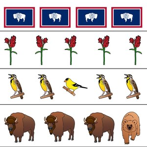 30 Wyoming State Symbols Themed Learning Games Download. ZIP File ...