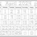30 Tracing and Blank Themed 2024 Calendars. Preschool Handwriting and ...