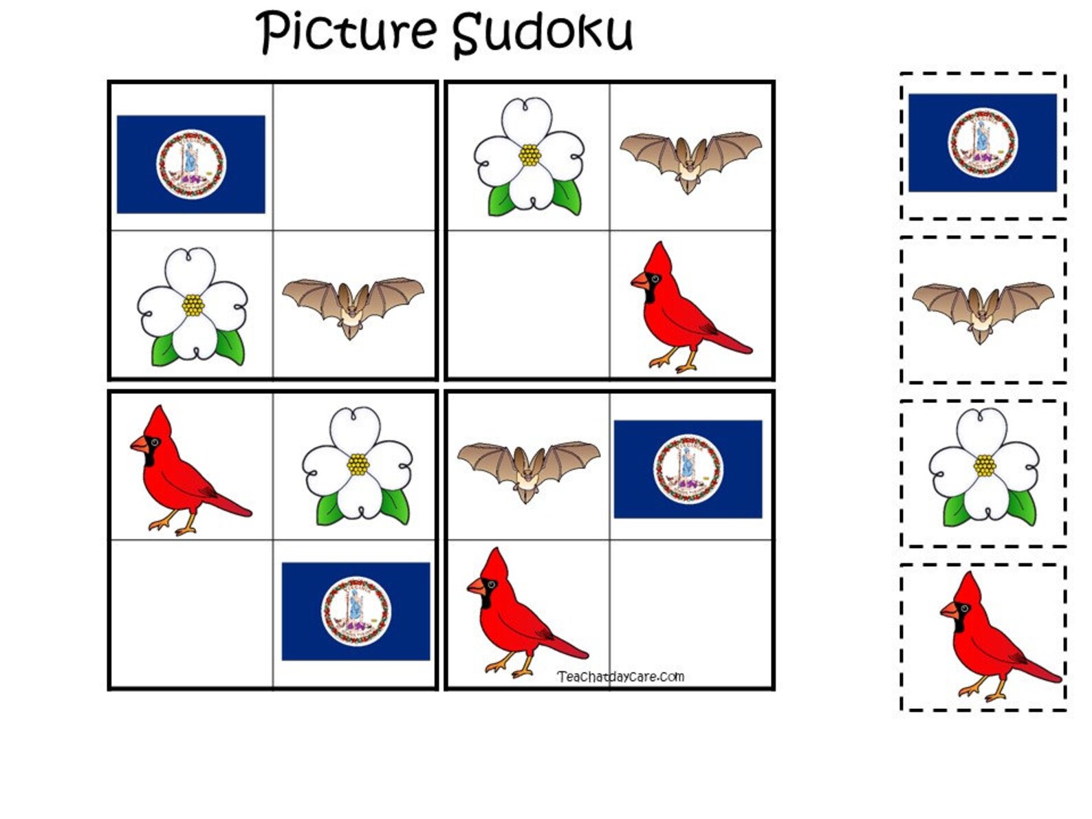 30 Virginia State Symbols Themed Learning Games Download. ZIP - Etsy