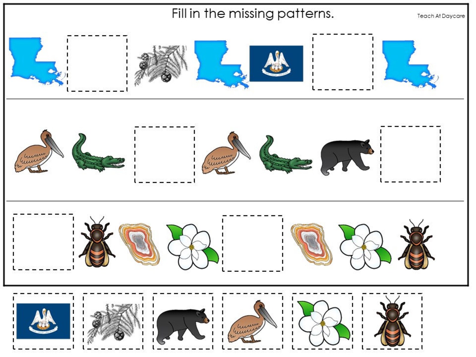 30 Louisiana State Symbols themed Learning Games Download. ZIP | Etsy