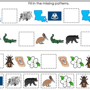 30 Louisiana State Symbols Themed Learning Games Download. ZIP File ...