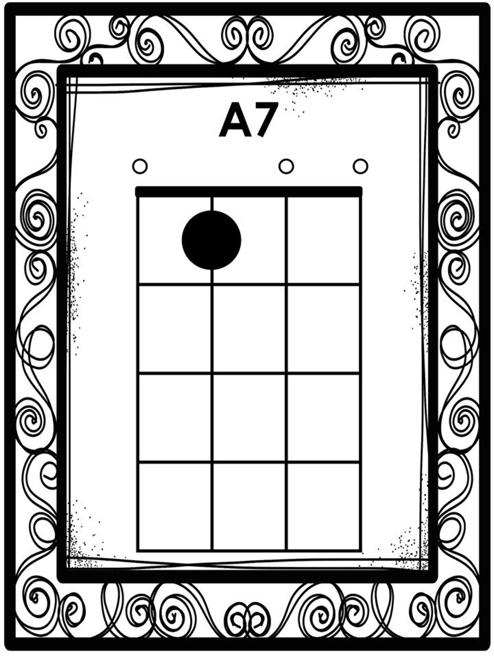 25 Black and White Swirl Ukulele Chord Wall Charts. Music - Etsy