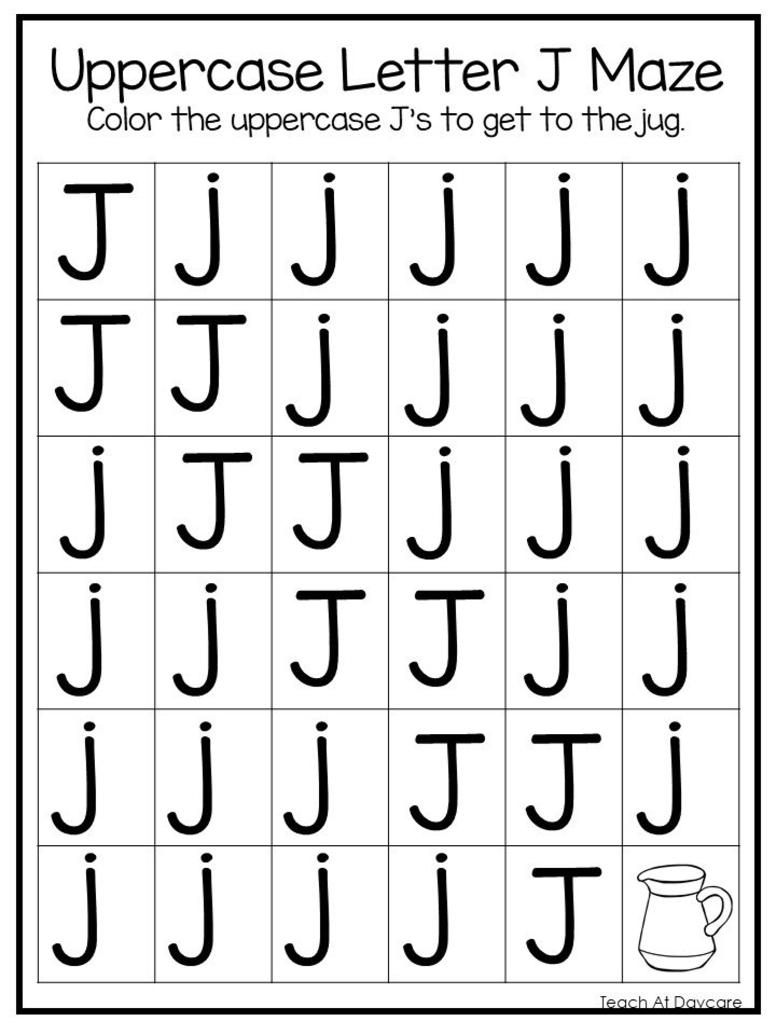 26 Uppercase Letter Maze Worksheets. Preschool-kindergarten - Etsy