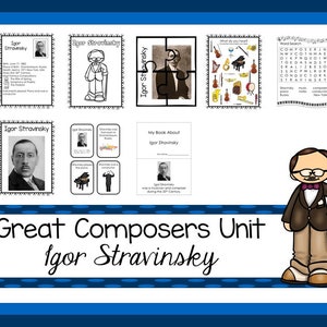 Igor Stravinsky Great Composer Unit. Music Appreciation. - Etsy