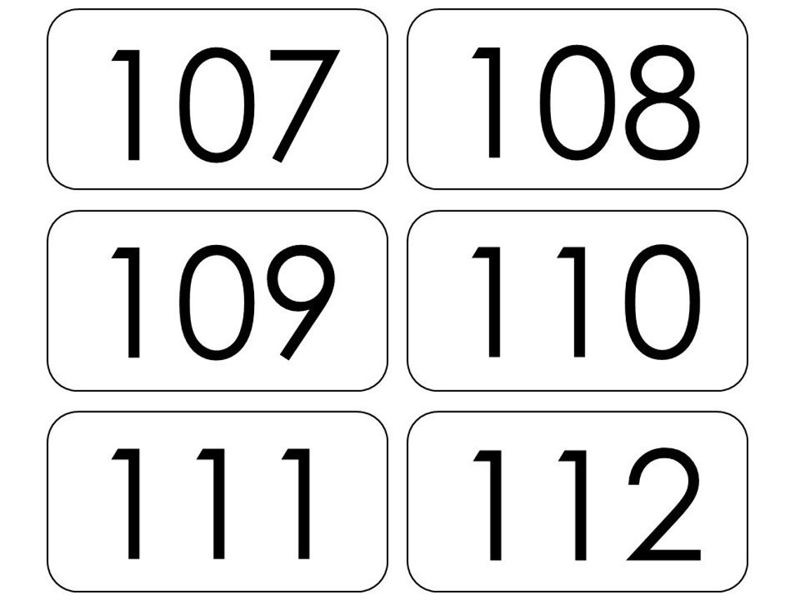 100 Printable Numbers 101-200 Flashcards. Preschool Thru Third - Etsy