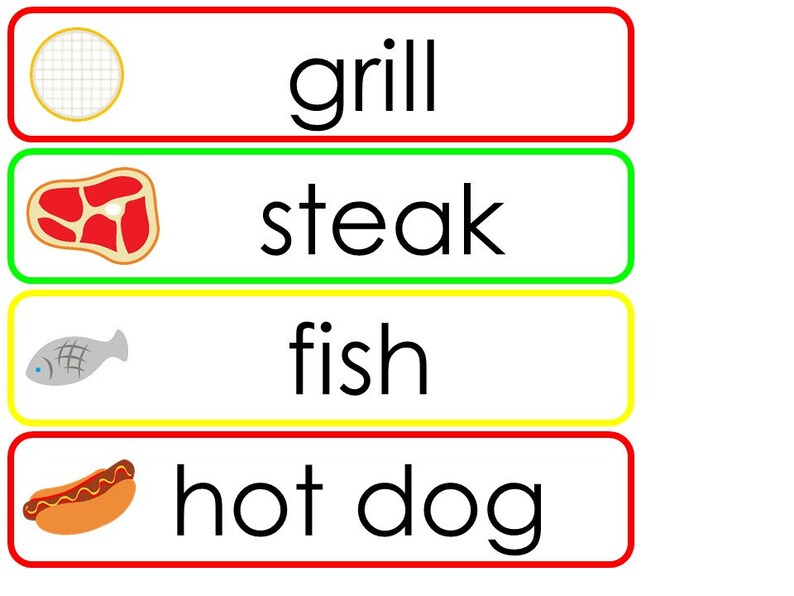 Summer Barbeque Single Week Themed Word Wall Set. Classroom - Etsy
