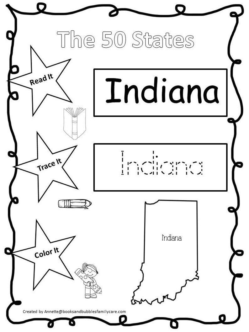 The 50 States Read It, Trace It, Color It Geography Worksheets ...