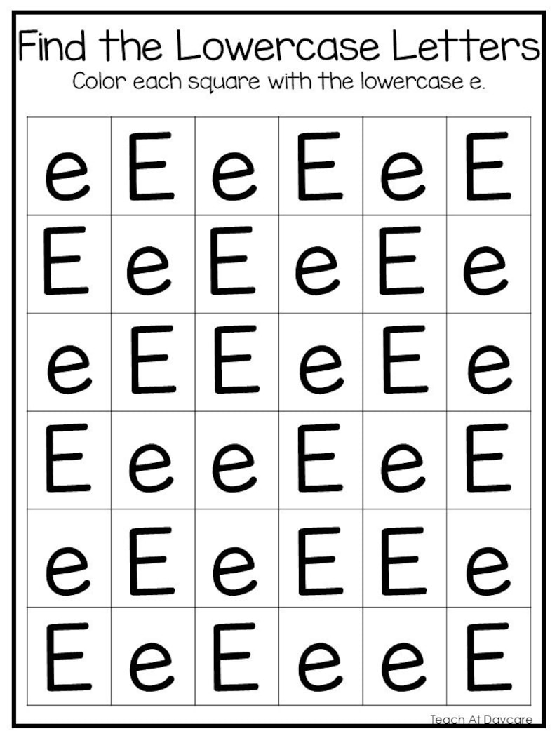 26 Find the Lowercase Letters Worksheets. | Etsy