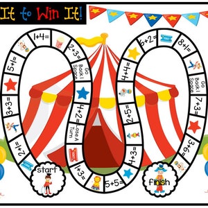 10 Printable Circus Themed Kindergarten Math Center Games and ...