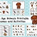 30 Printable Ice Age Animals Preschool Educational Games Download ...