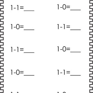 20 Printable Subtraction Worksheets. Numbers 1-10. Preschool-1st Grade ...