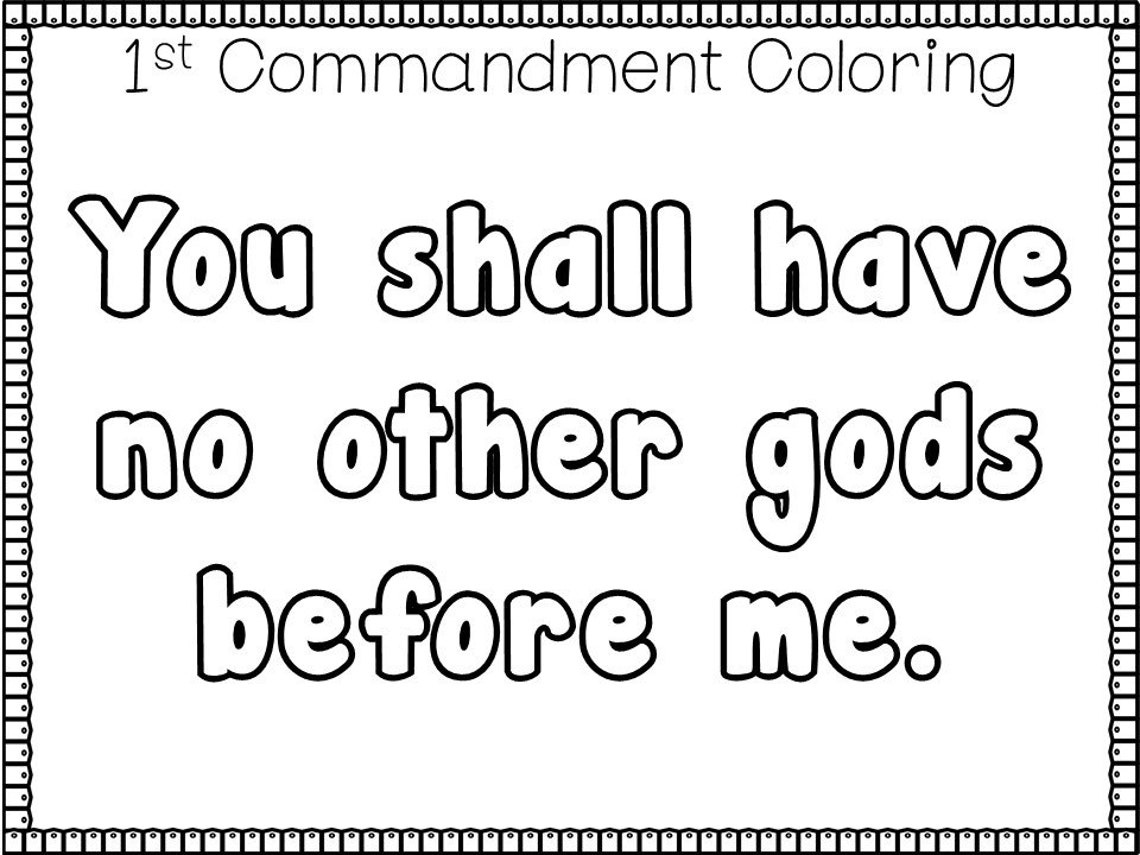 10 Commandments Tracing and Handwriting Worksheets. | Etsy