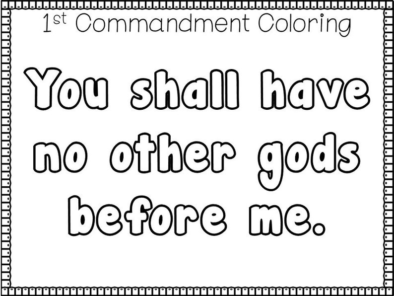 10 Commandments Tracing and Handwriting Worksheets. Preschool-5th Grade ...