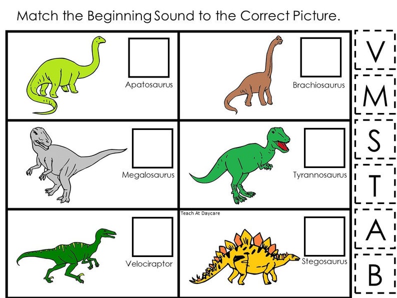 30 Dinosaur Printable Preschool Educational Games Download. | Etsy