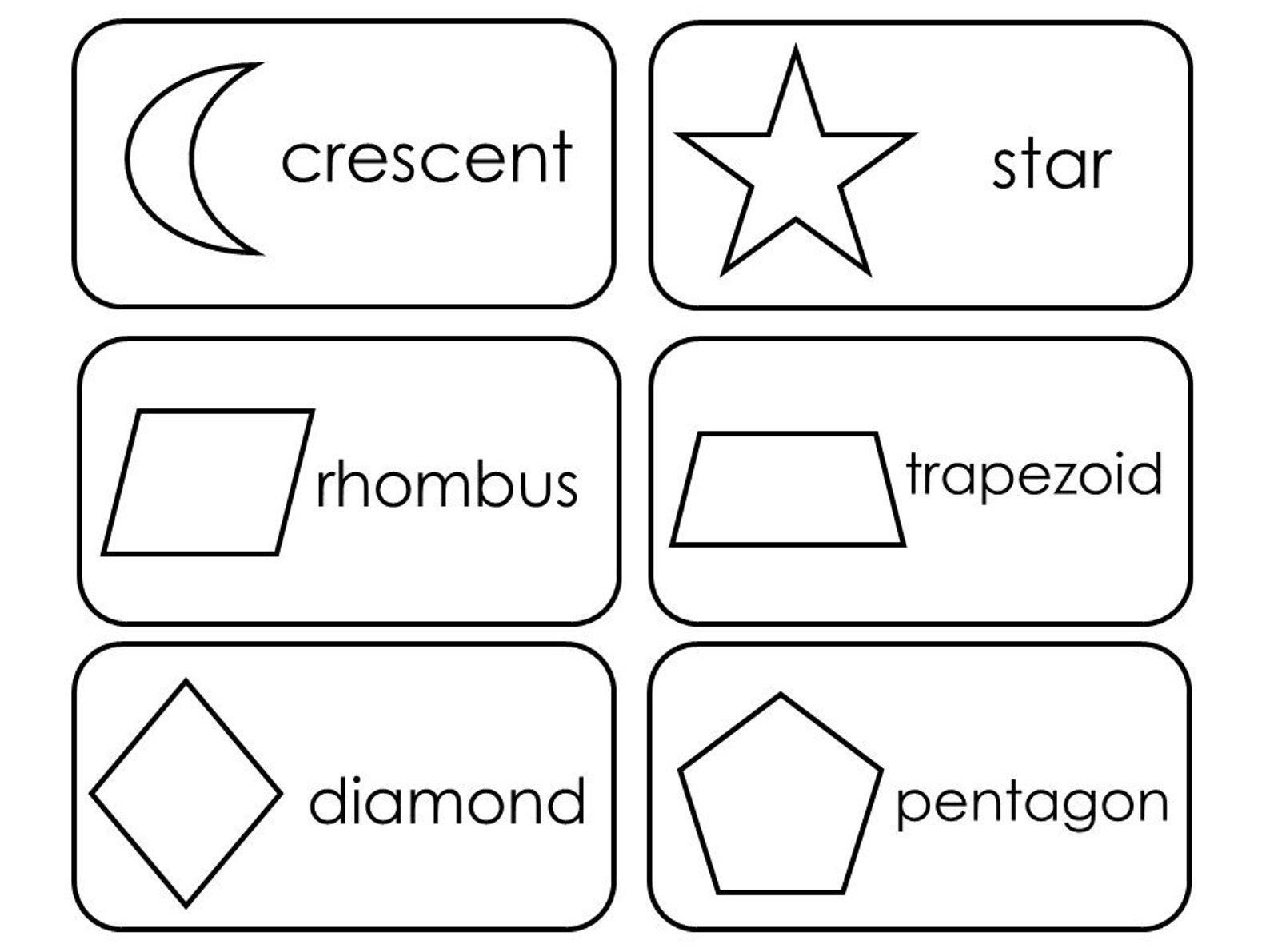 29 Printable 2D and 3D Shapes Flashcards. Preschool-3rd Grade Math. - Etsy