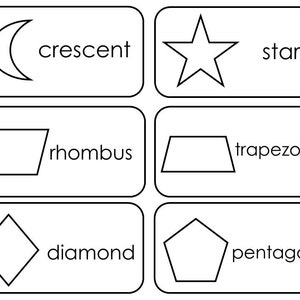 29 Printable 2D and 3D Shapes Flashcards. Preschool-3rd Grade Math. - Etsy