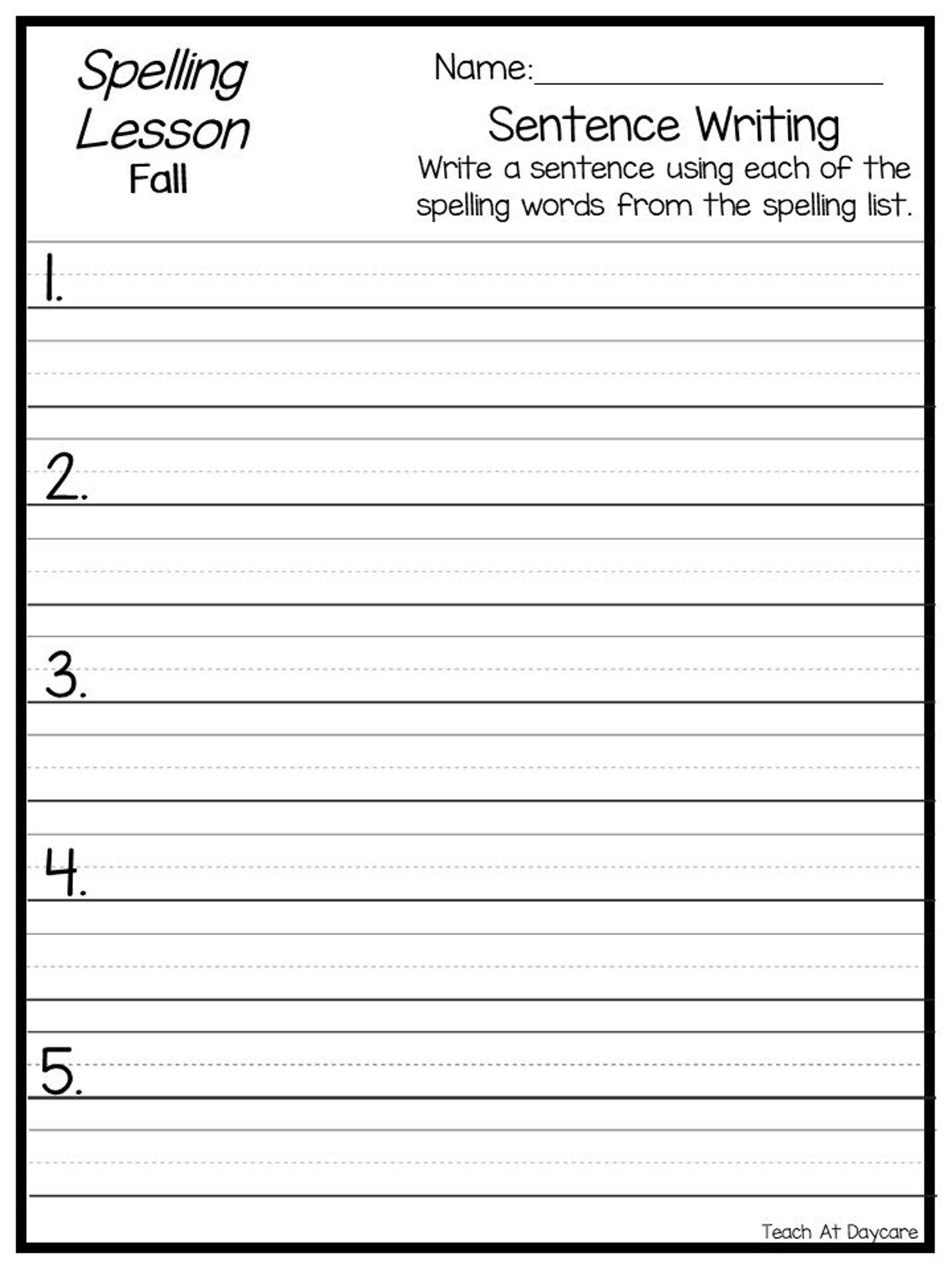 Second Grade Fall Themed Words Spelling Activity. Supplemental - Etsy