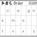 4 Printable ABC Order Work Mats/worksheets. Preschool-kindergarten ...