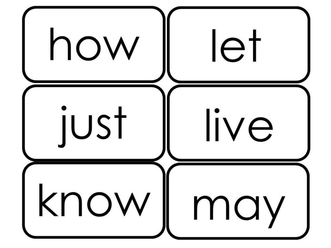 41 Printable Dolch 1st Grade Sight Word Flashcards. | Etsy Canada