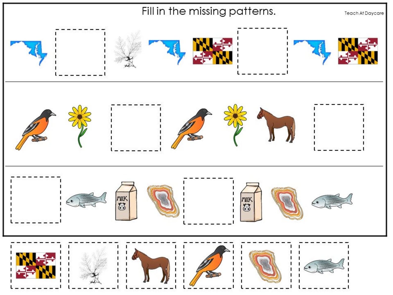 30 Maryland State Symbols themed Learning Games Download. ZIP | Etsy