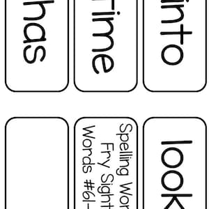 Fry First Hundred Words 61-70 Single Week Spelling Unit. Trace, Box ...