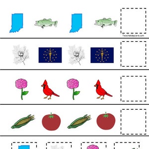 30 Indiana State Symbols Themed Learning Games Download. ZIP File ...