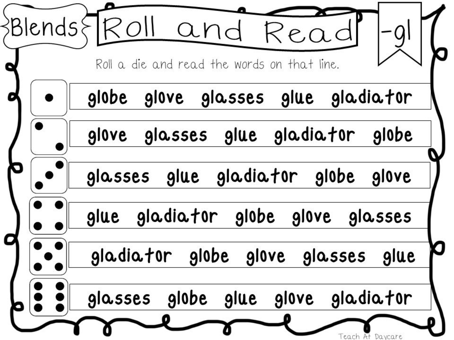 20 Printable Blends Roll and Read Worksheets. Kindergarten-2nd - Etsy ...