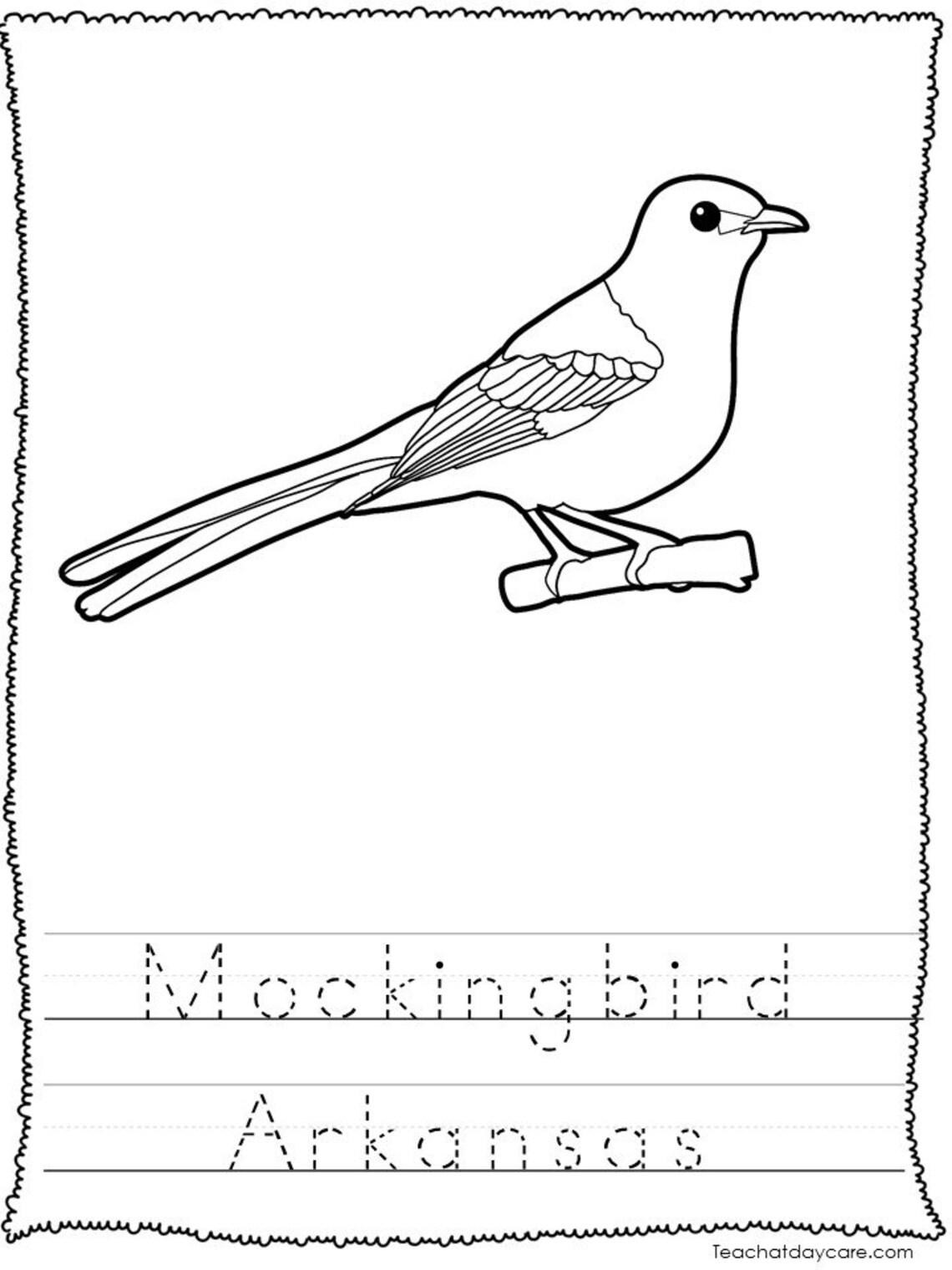 50 Printable State Birds Color Worksheets. Preschool and Kindergarten ...