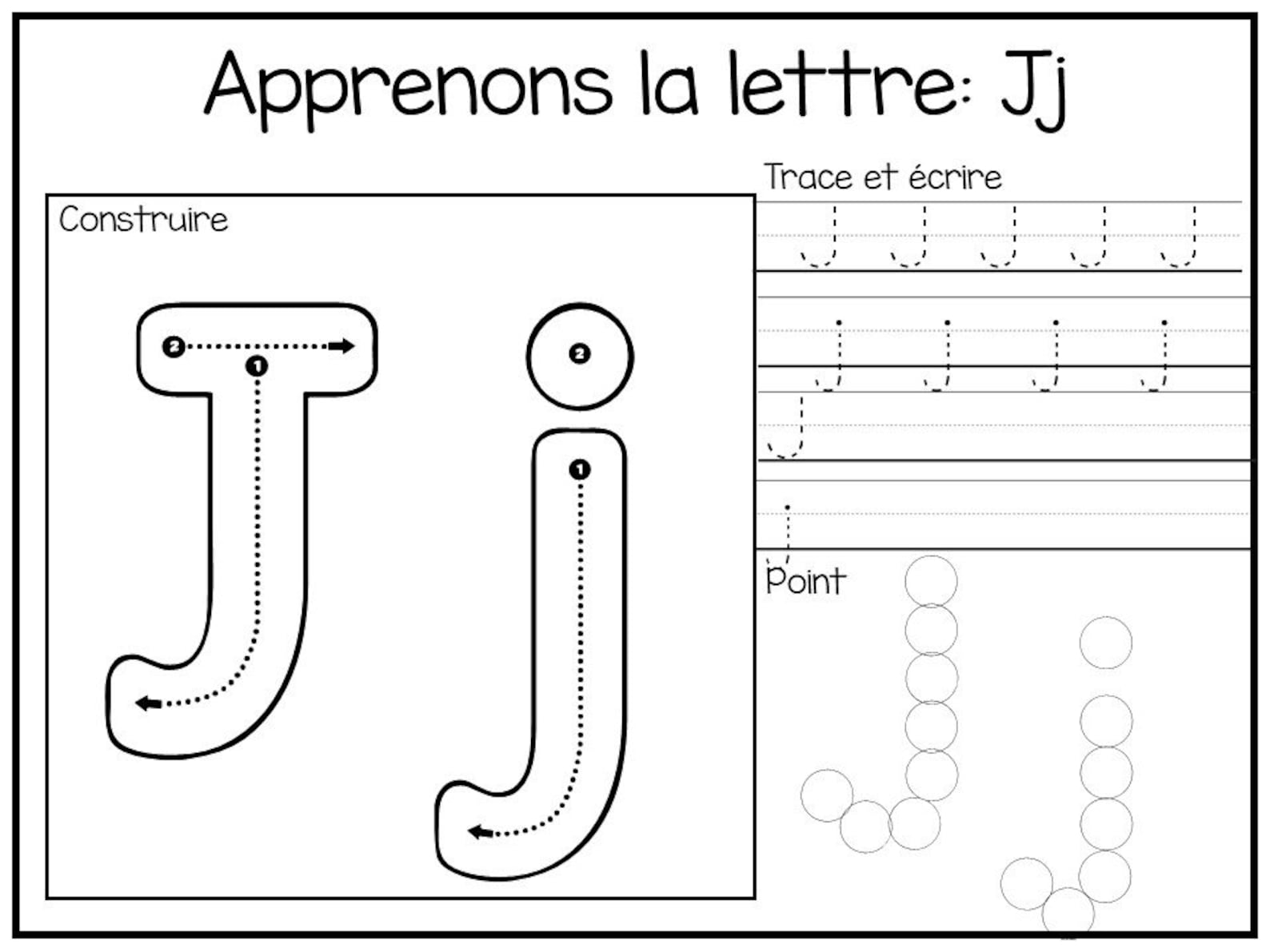 Let's Learn the Letters in French-build Trace and Write - Etsy