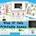 30 Wise Ol' Owls Games Download. Games and Activities in - Etsy