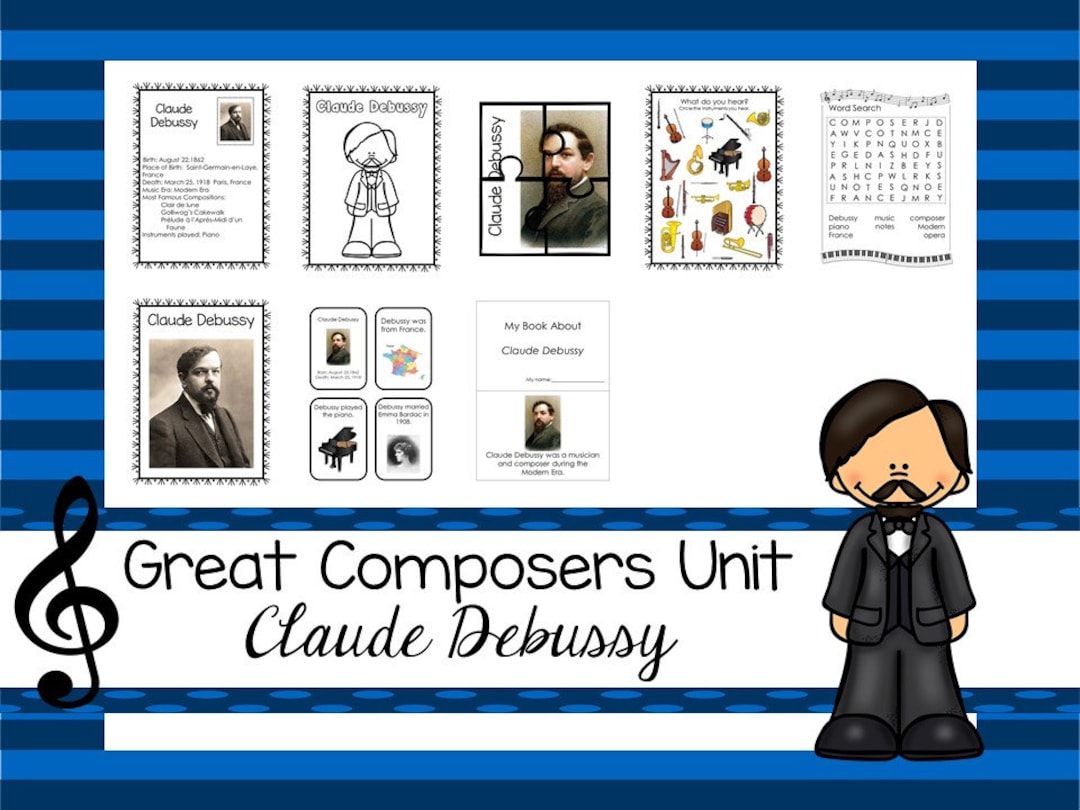 Claude Debussy Great Composer Unit. Music Appreciation. - Etsy
