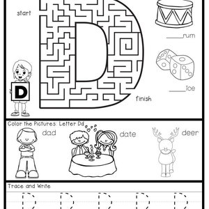Uppercase Alphabet Maze Craze Worksheets. Preschool-kindergarten ...
