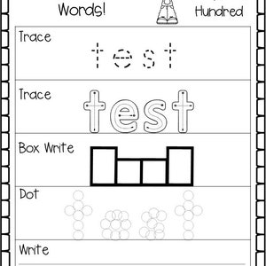 100 Printable Let's Learn Fry 6th Hundred Sight Words Worksheets. 4th ...