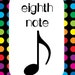 9 Printable Music Notes Posters. Full Page Classroom Wall Charts. 8.5 X ...